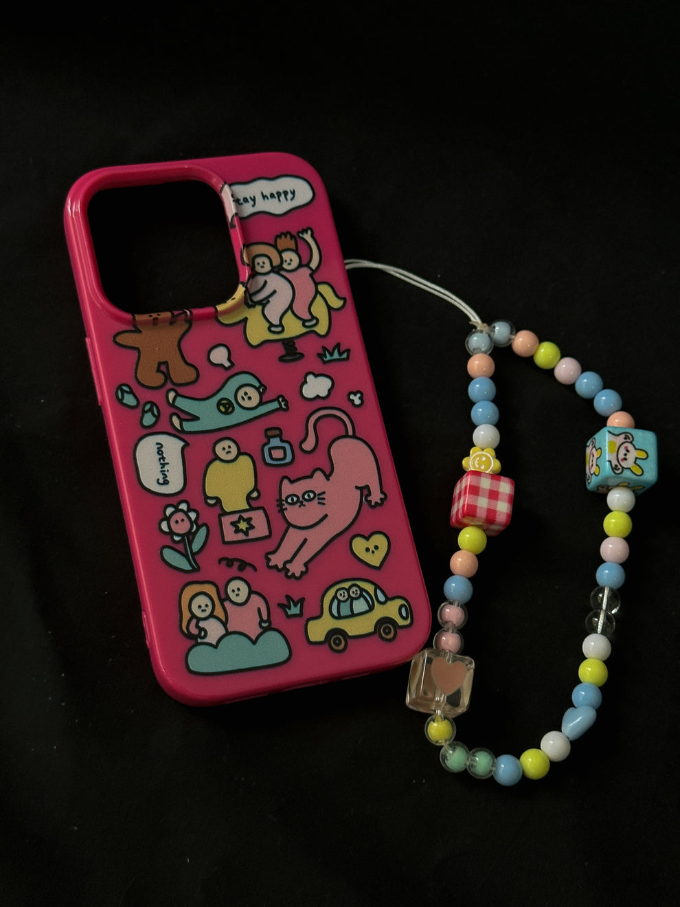 🐱My Happy Doodle Planet | iPhone Case | Three Fleas