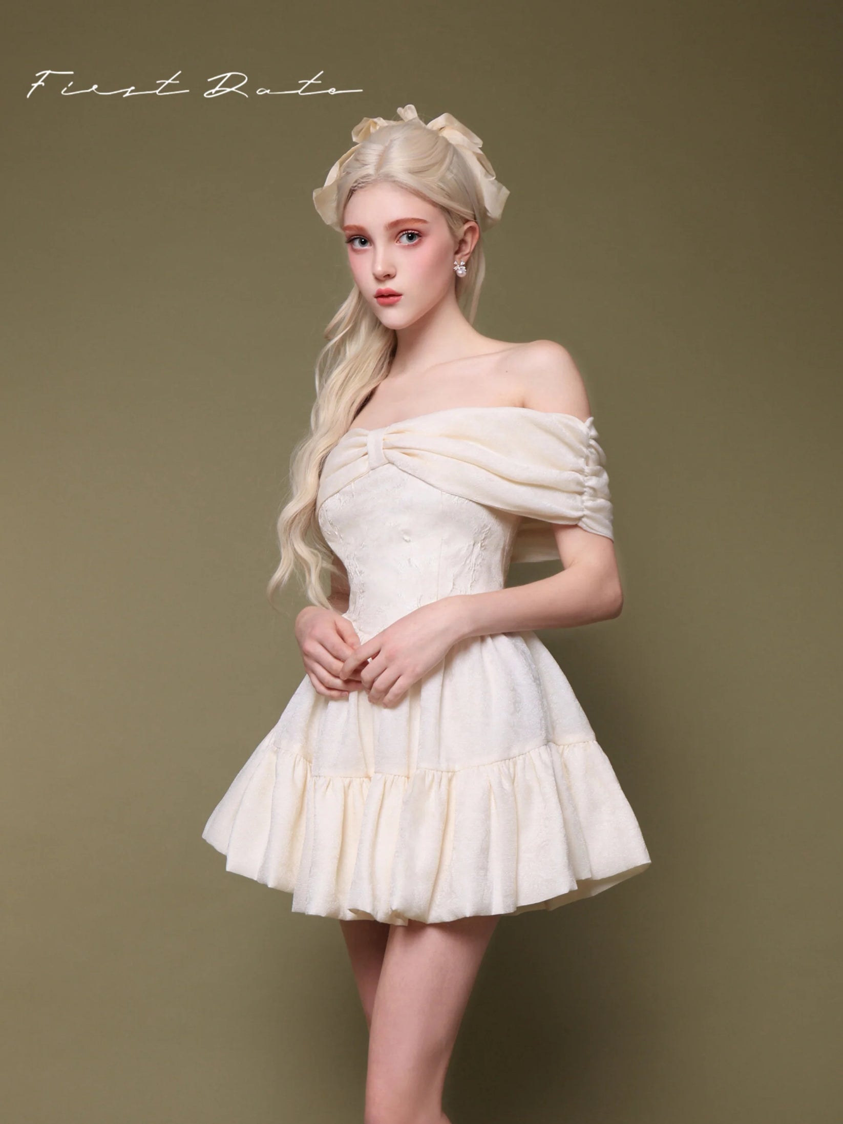 Annie Off—Shoulder Bowknot Dress | Dress | Three Fleas