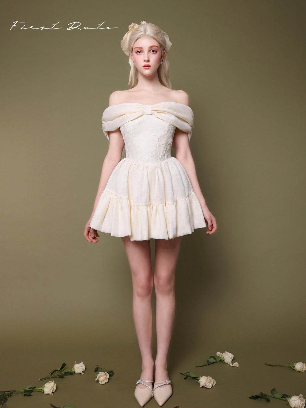 Annie Off—Shoulder Bowknot Dress | Dress | Three Fleas