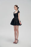 Black Mini Dress with Open Heart Back | Dress | Three Fleas