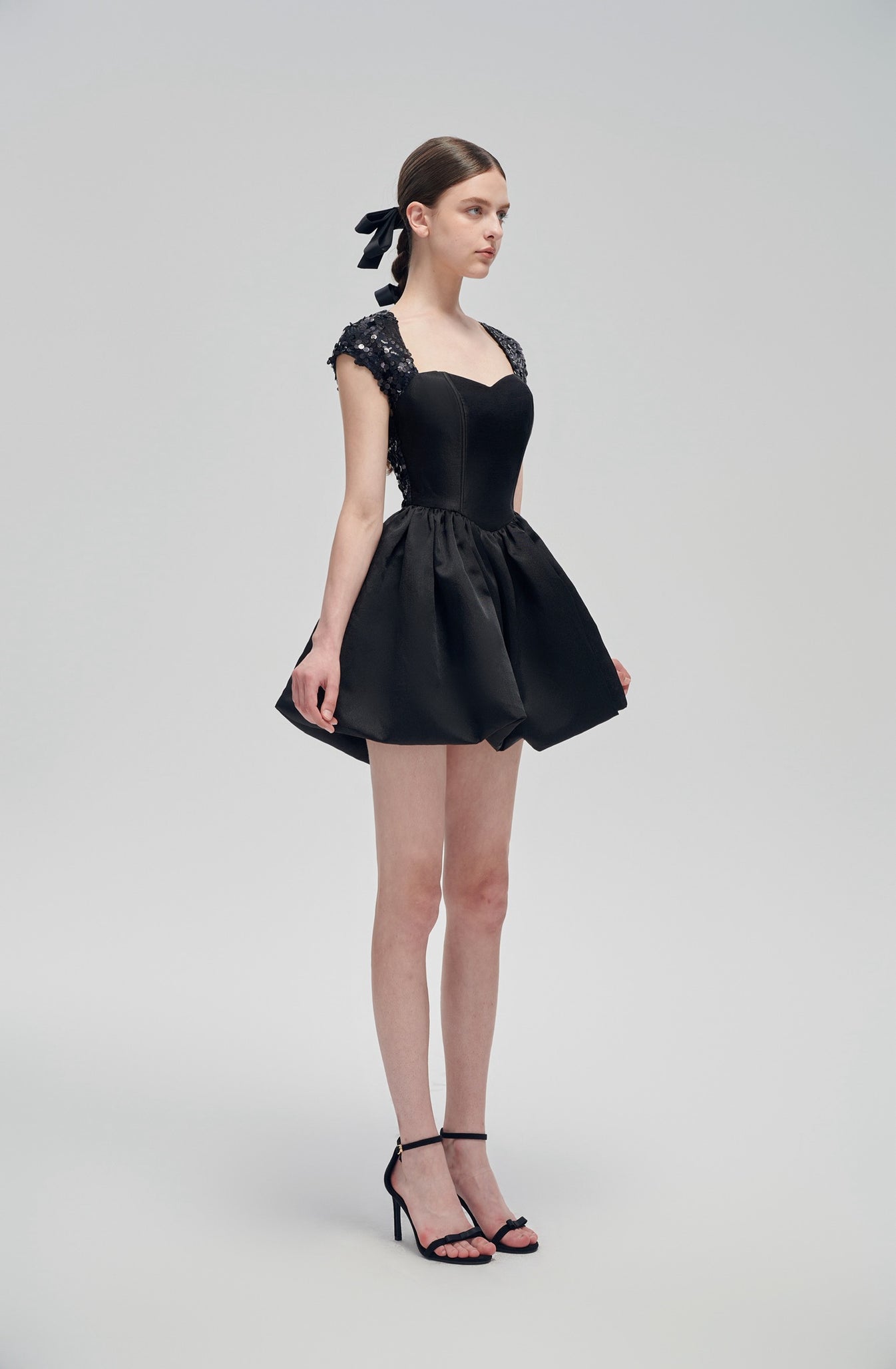 Black Mini Dress with Open Heart Back | Dress | Three Fleas