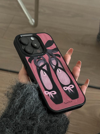 Black Pink Ballet Shoes Printed Phone Case | iPhone Accessories | Three ...