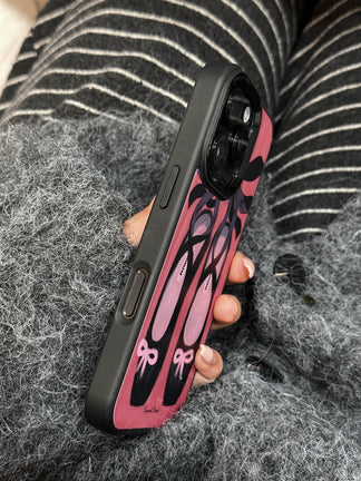 Black Pink Ballet Shoes Printed Phone Case | iPhone Accessories | Three ...