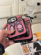 Black Pink Ballet Shoes Printed Phone Case | iPhone Accessories | Three ...
