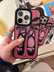 Black Pink Ballet Shoes Printed Phone Case | iPhone Accessories | Three ...