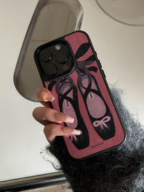Black Pink Ballet Shoes Printed Phone Case | iPhone Accessories | Three ...