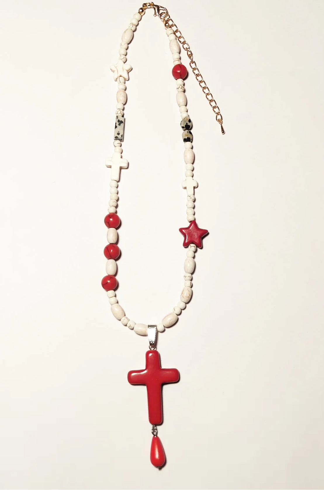 Bloody Cross Beaded Necklace | Jewelry | Three Fleas
