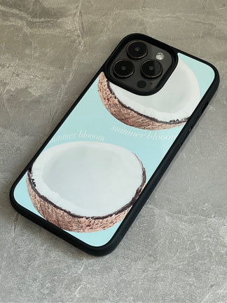 Blue Coconut Printed Phone Case | iPhone Accessories | Three Fleas