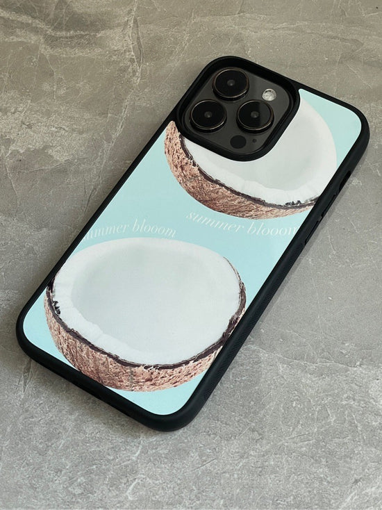 Blue Coconut Printed Phone Case | iPhone Accessories | Three Fleas