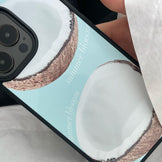 Blue Coconut Printed Phone Case | Three Fleas