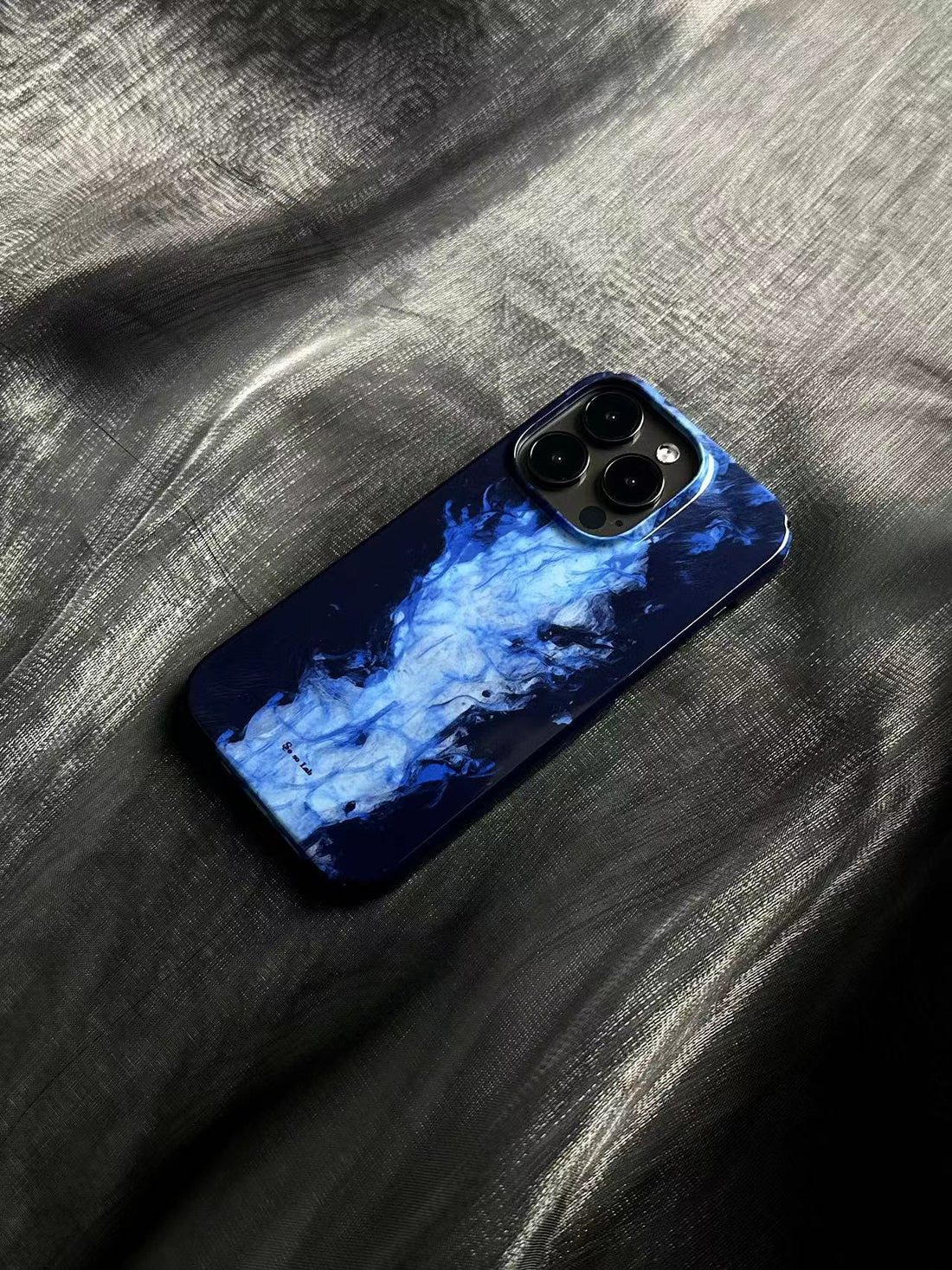 Blue Fire Printed Phone Case | iPhone Accessories | Three Fleas