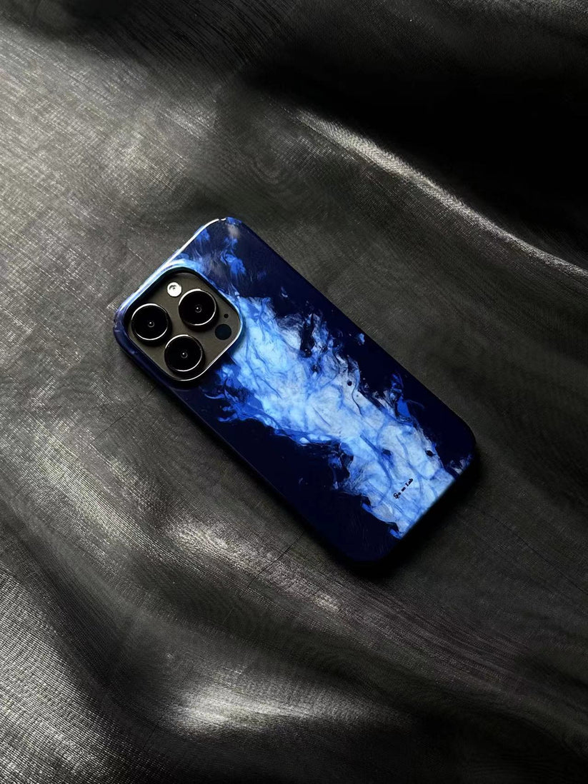 Blue Fire Printed Phone Case | iPhone Accessories | Three Fleas