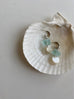 Blue Ice Crystal Shell Earrings | Jewelry | Three Fleas