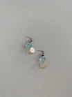 Blue Ice Crystal Shell Earrings | Jewelry | Three Fleas