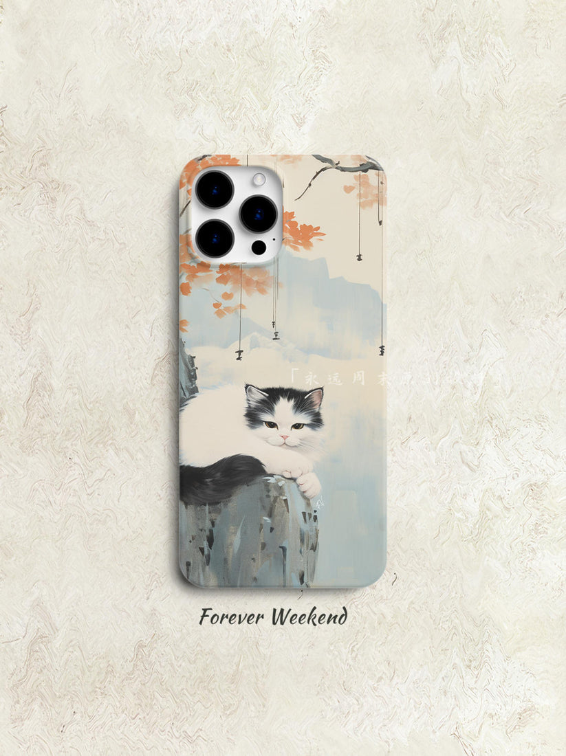 Cat Printed Phone Case | iPhone Accessories | Three Fleas