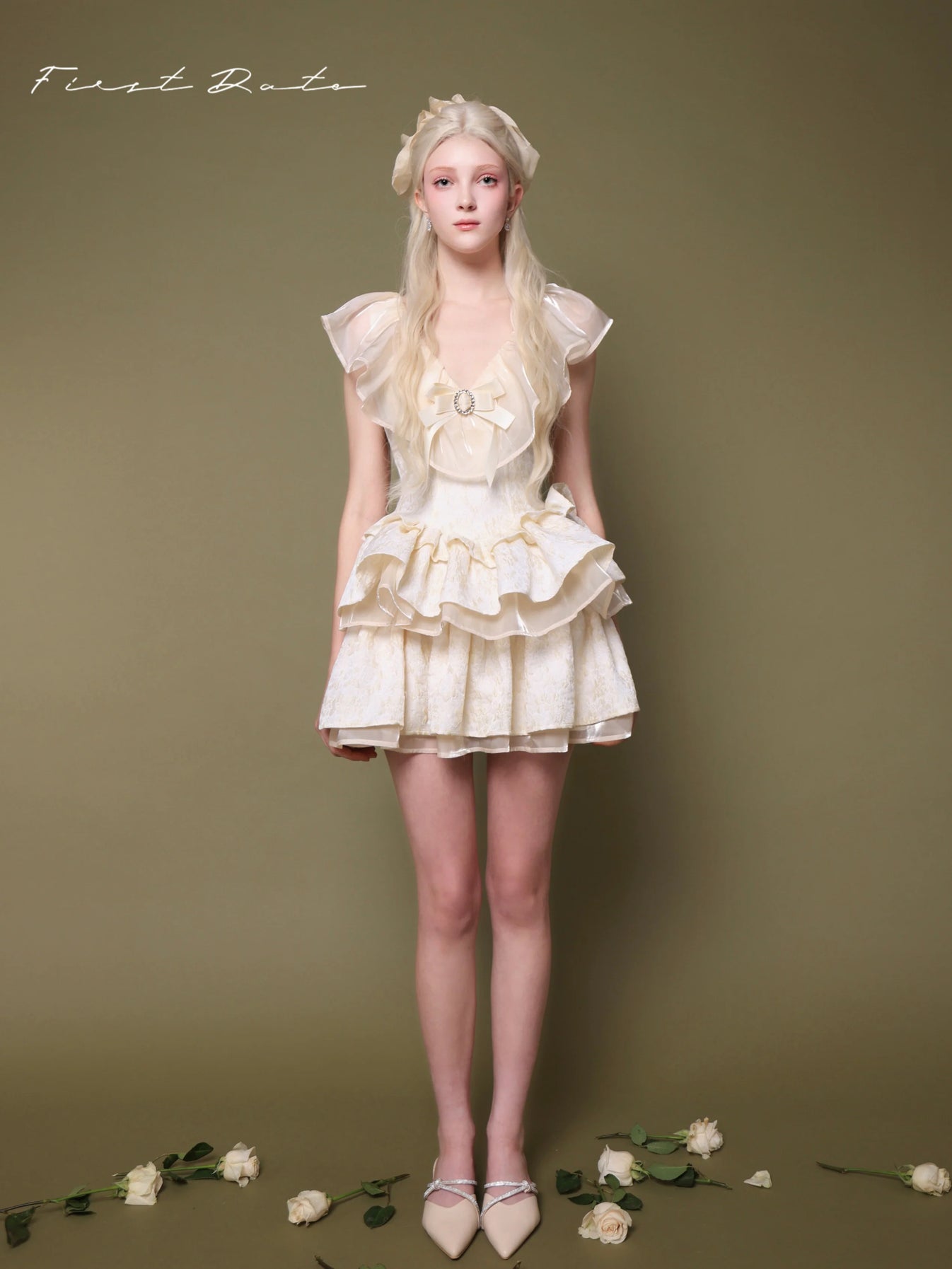 Charlotte Ruffle Collar Puff Dress | Dress | Three Fleas