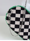 Checkered Heart Shape Shoulder Bag | Bag | Three Fleas