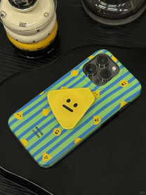 Cheese Printed Striped Phone Case | iPhone Accessories | Three Fleas