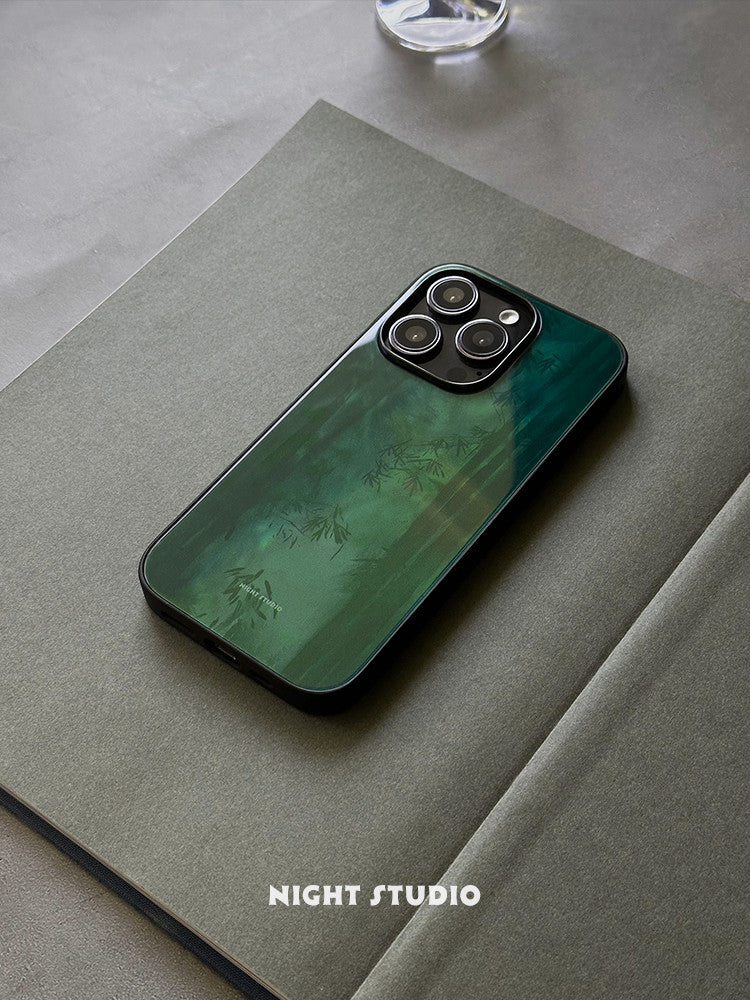 「Chinoiserie」Deep Bamboo Forest Phone Case | Phone Case | Three Fleas