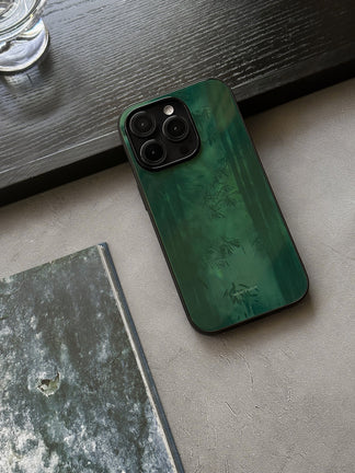 「Chinoiserie」Deep Bamboo Forest Phone Case | Phone Case | Three Fleas