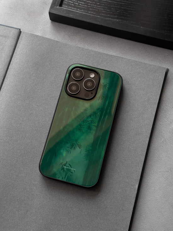 「Chinoiserie」Deep Bamboo Forest Phone Case | Phone Case | Three Fleas