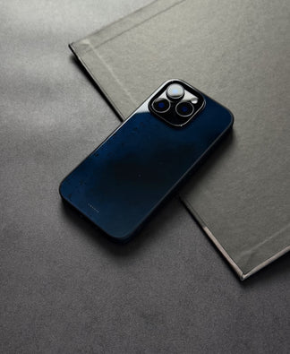「Chinoiserie」Deep Blue Calligraphy Phone Case | Phone Case | Three Fleas