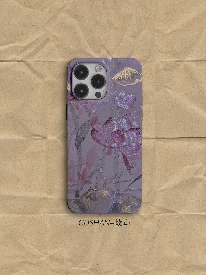 「Chinoiserie」Lucky Purple Lotus Phone Case | Phone Case | Three Fleas