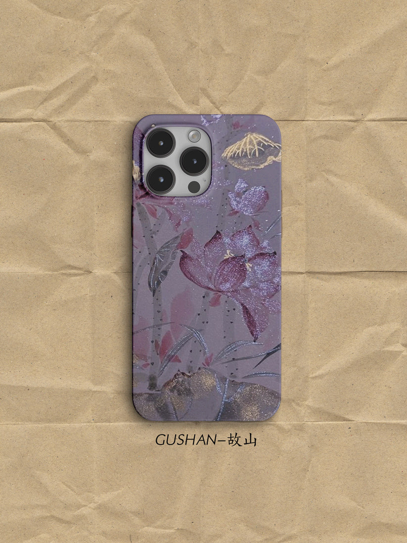 「Chinoiserie」Lucky Purple Lotus Phone Case | Phone Case | Three Fleas