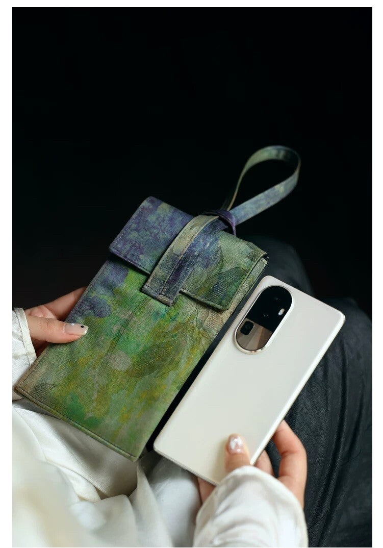 [Chinoiserie] Luxury Silk Phone Pouch | Bag | Three Fleas
