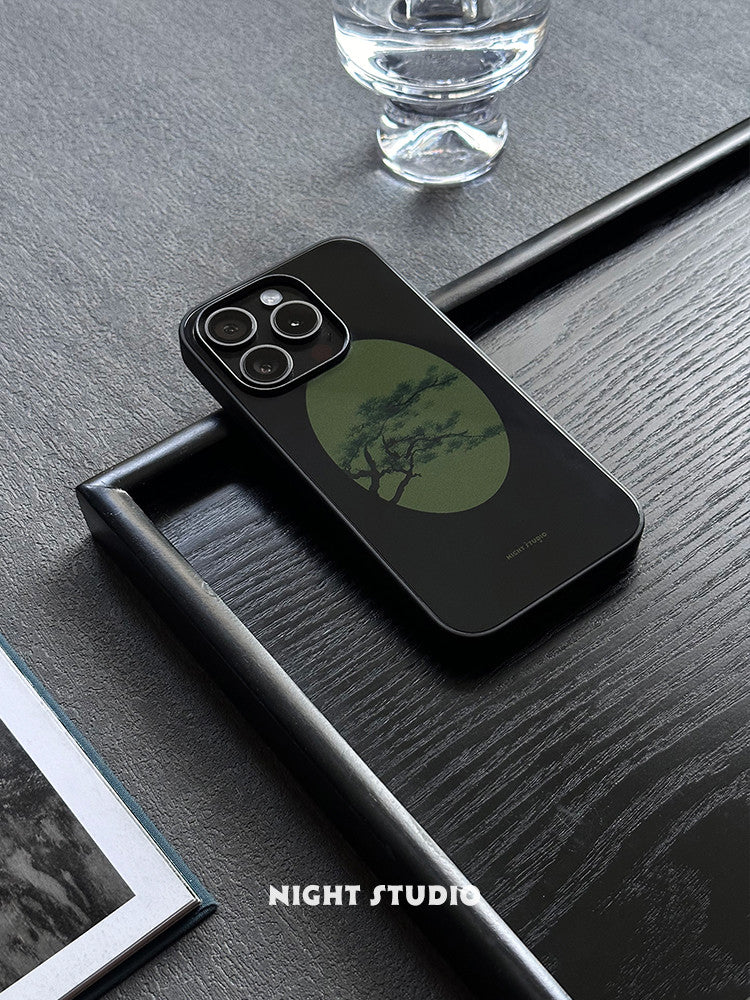 [Chinoiserie]Pine Tree Window Printed Phone Case | Phone Case | Three Fleas