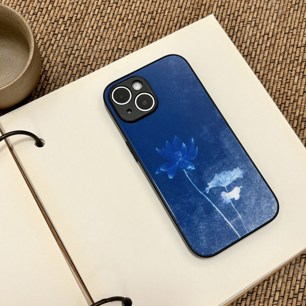 「Chinoiserie」 Summer Lotus Printed Blue Phone Case | Phone Case | Three ...