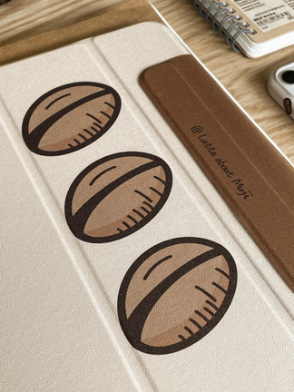 Coffee Beans Printed Aesthetic iPad Case | iPad Accessories | Three Fleas