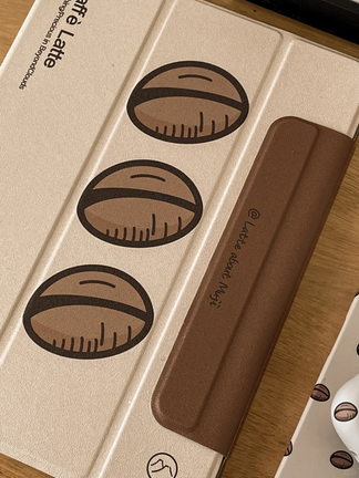 Coffee Beans Printed Aesthetic iPad Case | iPad Accessories | Three Fleas