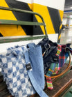 Color Block Denim Bucket Bag | Bag | Three Fleas