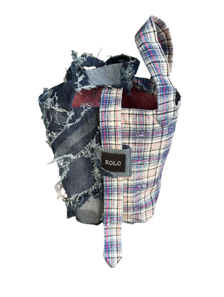 Color Block Denim Bucket Bag | Bag | Three Fleas
