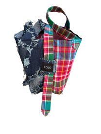 Color Block Denim Bucket Bag | Bag | Three Fleas