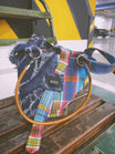 Color Block Denim Bucket Bag | Bag | Three Fleas