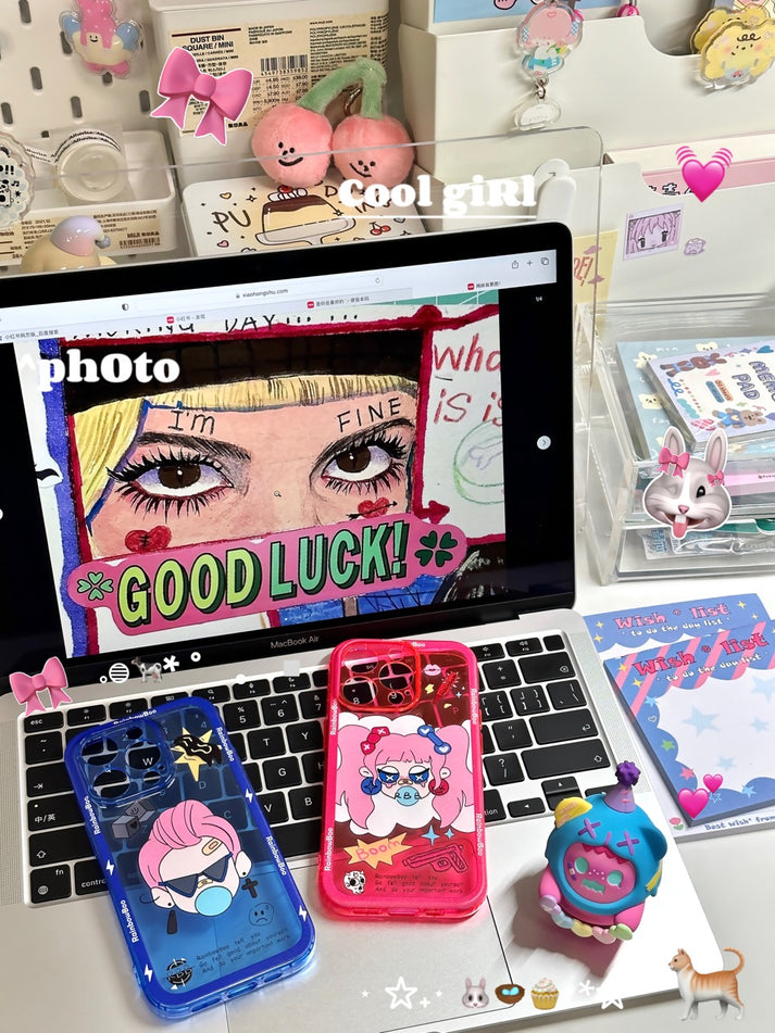 Cool Cartoon Couple Printed Phone Case | iPhone Accessories | Three Fleas