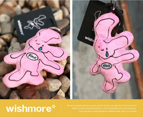 Crying Pink Rabbit Pendant | Home Decor | Three Fleas