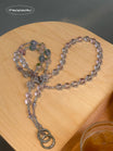 Crystal Strawberry Glow Beaded Long Phone Chain | Phone Accessories ...
