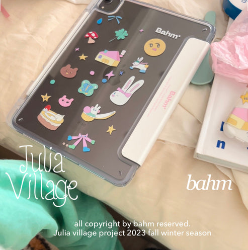 Doodle Bear Bunny Printed iPad Case | iPad Accessories | Three Fleas