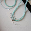 Double Strand Mint Stones Beaded Necklace | Jewelry | Three Fleas