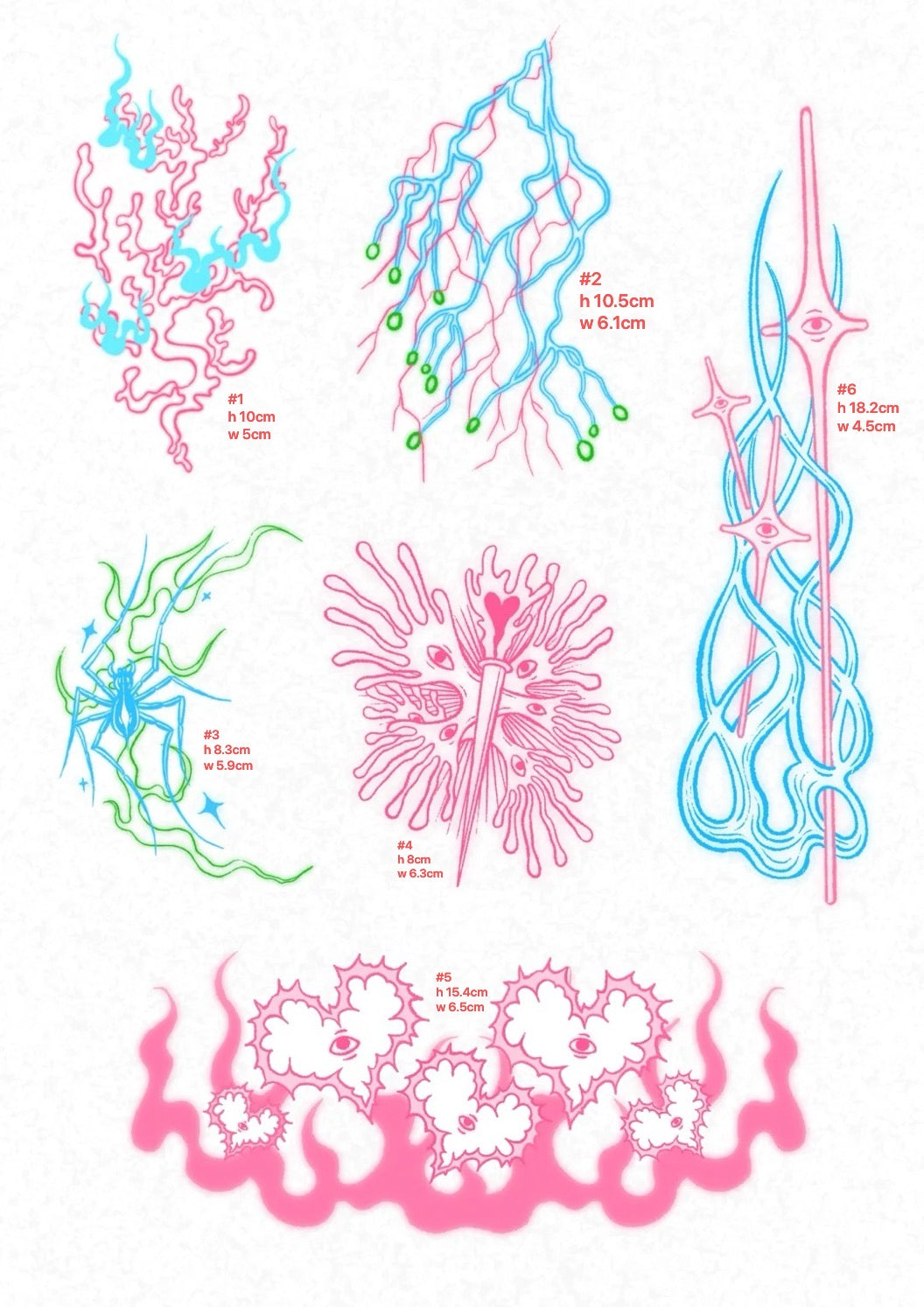 Dreamcore Colorful Waterproof Temporary Tattoo Stickers | Tattoo ...