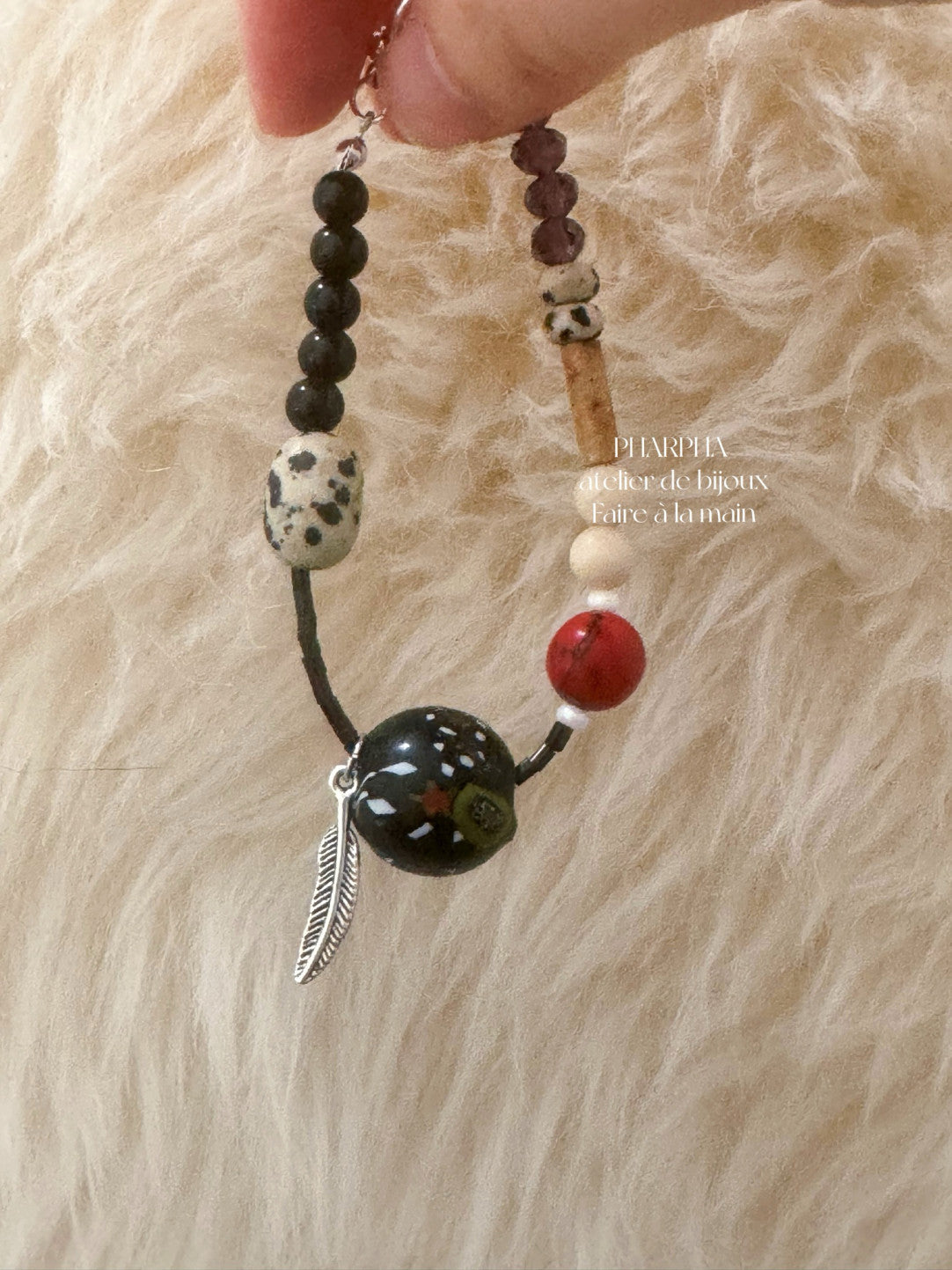 Freedom Natural Stones Beaded Bracelet | Jewelry | Three Fleas