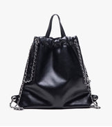 Gemstone Decor Drawstring Plush Backpack | Bag | Three Fleas