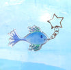 Glittery Resin Cute Fish Keychain | Phone Accessories | Three Fleas