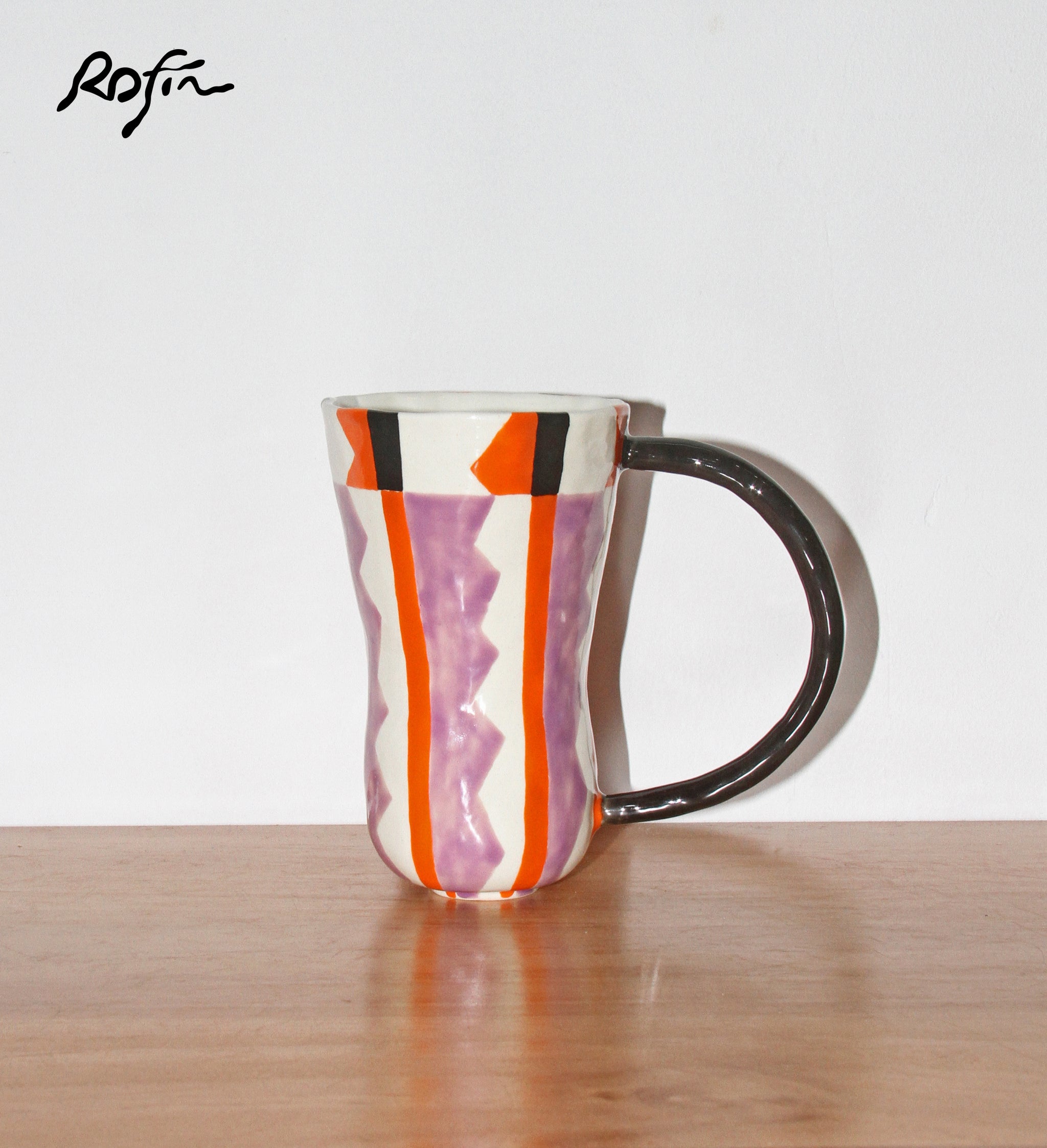 Handmade Artist Abstract Ceramic Cup | Cup | Three Fleas
