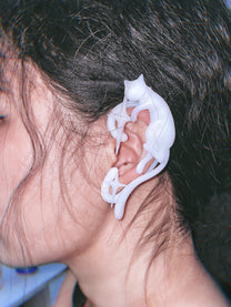 Handmade Heart Cat Ear Cuff | Jewelry | Three Fleas