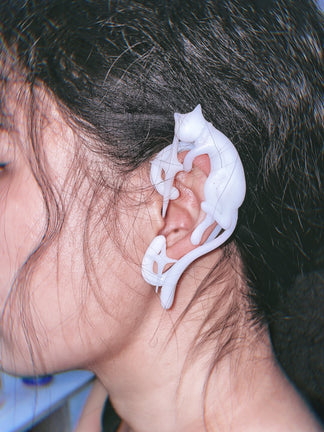 Handmade Heart Cat Ear Cuff | Jewelry | Three Fleas