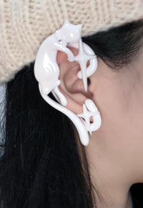 Handmade Heart Cat Ear Cuff | Jewelry | Three Fleas